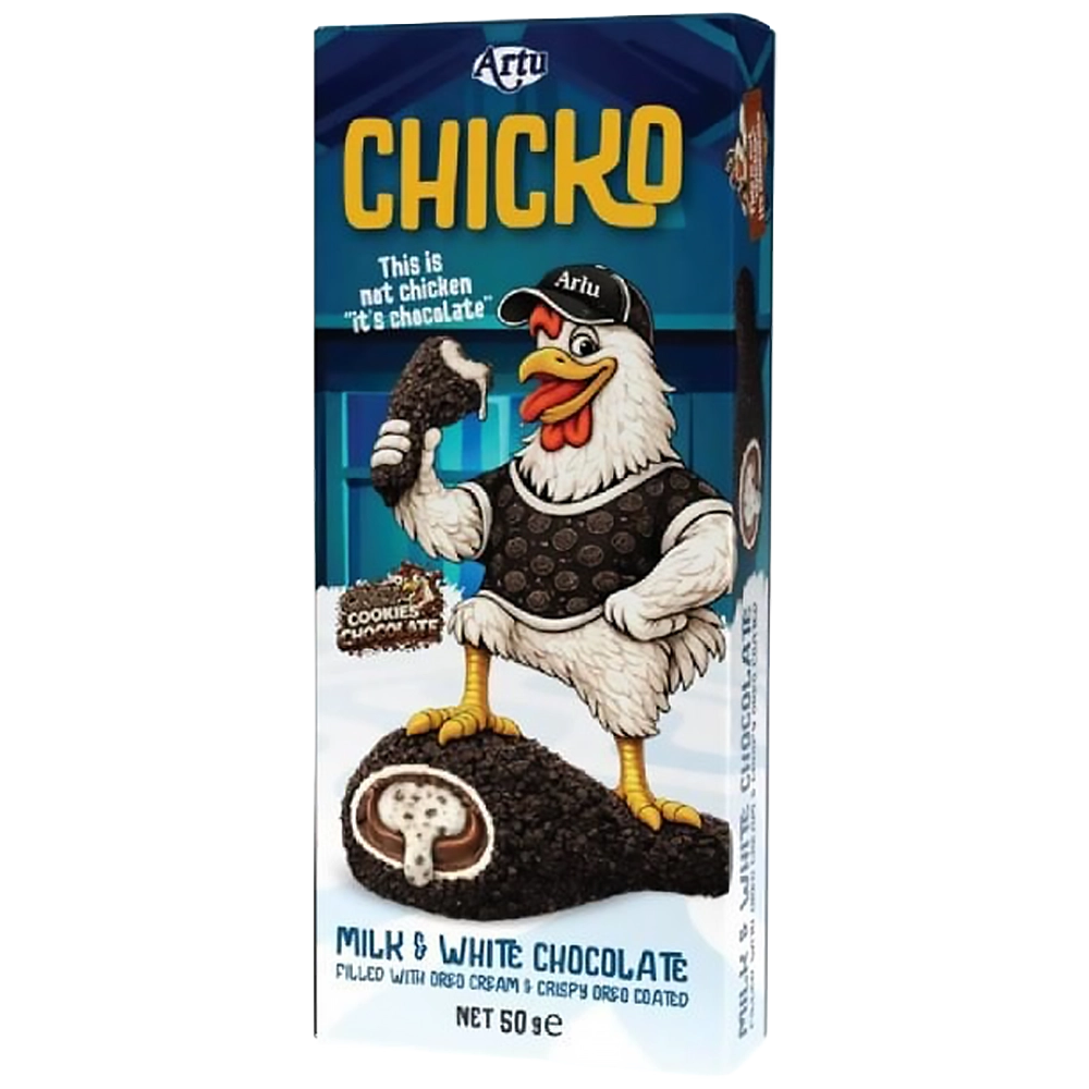 Chicko Chicken Chocolate Oreo Flavor 50g | Popnroll.ro – Pop n Roll