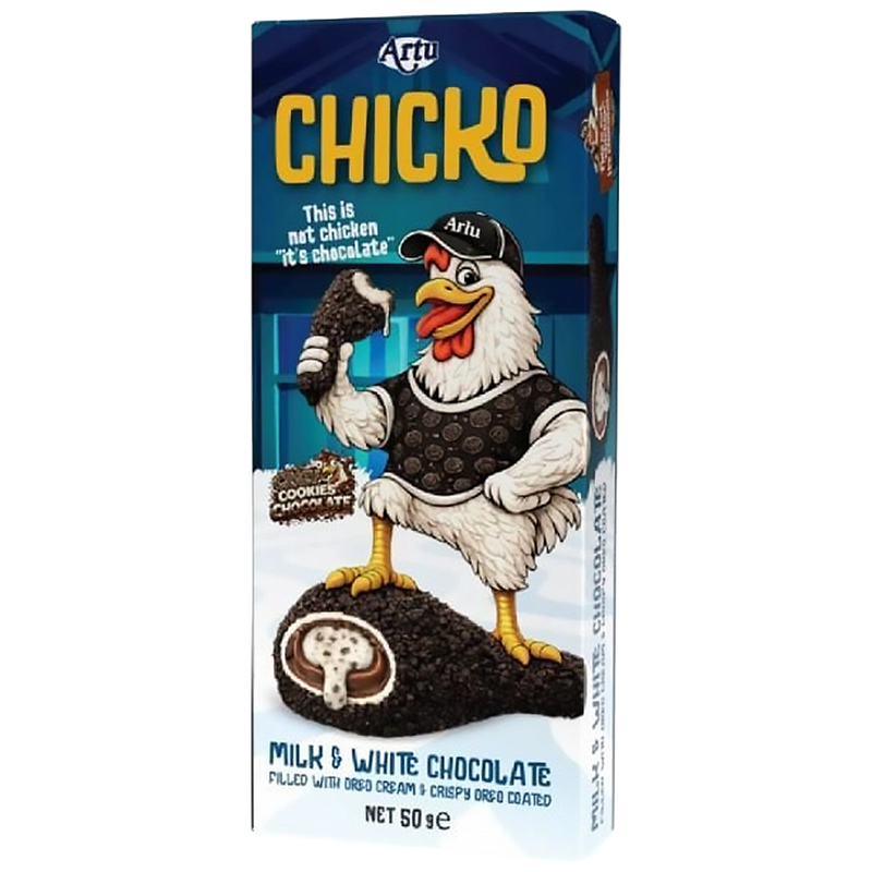 Chicko Chicken Chocolate Oreo Flavor 50g | Popnroll.ro – Pop n Roll